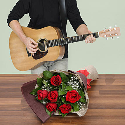 Online Music and Red Roses Gift Delivery in UAE - FNP