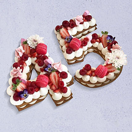 Online Number 45 Designer Red Velvet Cake Gift Delivery in UAE - FNP